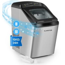 Klarstein Klarstein Eiswürfelmaschine Klein, 2,9 L Eiswürfelbereiter, Eiswürfelmaschine für 15 kg Große und Kleine Eiswürfel, Schnelle