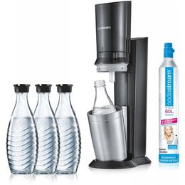 Crystal 2.0 Plus inkl. 3 Glaskaraffen 0,6l und CO2-Zylinder - SodaStream