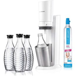 Crystal 2.0 white inkl. 3. Glaskaraffen + CO2-Zylinder - SodaStream