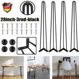 4x Kaffee Haarnadel Tischbeinen Metall Laptop-Schreibtisch Möbelfüße 71cm /28''