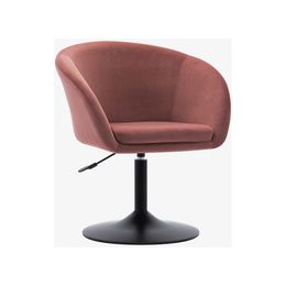 Sessel höhenverstellbar Esszimmerstuhl Kunstleder Clubsessel Coctailsessel Lounge Sessel Farbauswahl - TYP 440/Pink, Samt/DH0267 - Pink, Samt