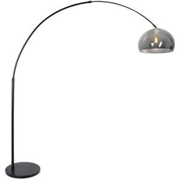 Steinhauer - Bogenleuchte Stehlampe Stehleuchte Wohnzimmerlampe Metall Schwarz Grau h 205 cm