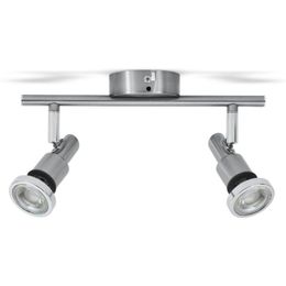 B.K.LICHT Led Badlampe IP44 Deckenstrahler Badezimmer GU10 2er Spot Decke Leuchte Lampe 5W - 50