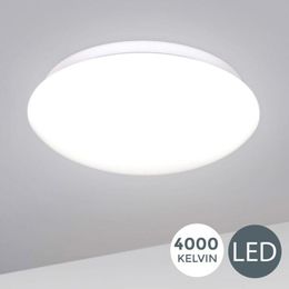 B.K.LICHT Led Deckenlampe Deckenleuchte 28cm 12W Wohnzimmer Design-Lampe Leuchte 230V WEIß - 20