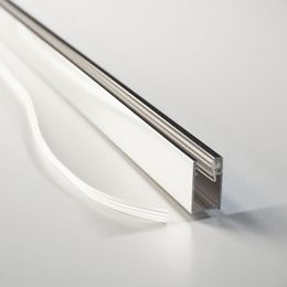 Witen&nock - Wandanschlussprofil aus Aluminium für Dusche Glaswand 6 - 8 mm verchromt Länge 195 cm