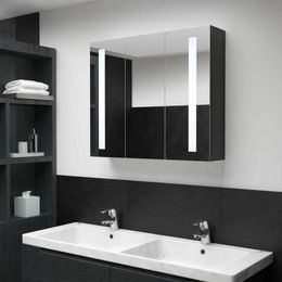 LED-Spiegelschrank, Badschrank mit Spiegel, Badezimmerschrank fürs Bad 89x14x62 cm KLI75813 MAISONCHIC