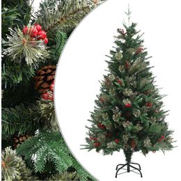 Weihnachtsbaum mit Zapfen,Kunstbaum Grün 150 cm pvc & pe vidaXL