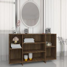 MAISONCHIC Sideboard Kommode für Wohnzimmer Küche Braun Eichen-Optik 120x30x75 cm Holzwerkstoff DE24904