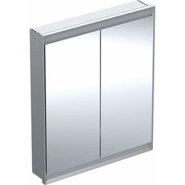 Keramag Geberit ONE Spiegelschrank mit ComfortLight, 2 Türen, Unterputzmontage, 75x90x15cm, 505.802.00., Farbe: Aluminium eloxiert - 505.802.00.1