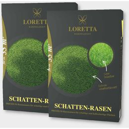 Loretta - Schattenrasen Premium 2 x 0,6 kg Rasensamen Grassamen Premiumrasen