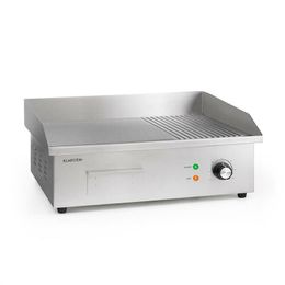 Grillmeile 3000GR Elektrogrill 3000W 54,5x35cm glatt/geriffelt - Silber-Metallic - Klarstein