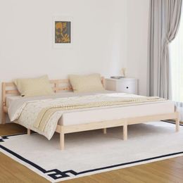 MAISONCHIC Massivholzbett Doppelbett Bett für Schlafzimmer Kiefer 200x200 cm DE18434