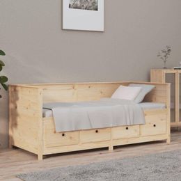 MAISONCHIC Tagesbett Einzelbett Bett für Schlafzimmer 100x200 cm Massivholz Kiefer DE38264