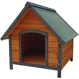 Medium Hundehütte aus Holz Gardiun Miracle 78x88x81 cm mit Giebeldach und Asphaltdachdeckung