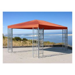 Rank Pavillon 3x4m Metall Garten Partyzelt Terra / Rotorange ral 2001