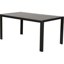 ebuy24 Cirl Gartentisch, 150 cm schwarz/grau.