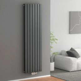 Meykoers - Heizkörper Design Flachheizkörper 180x54cm Vertikal Doppelschicht Mittelanschluss 1949W - 1800x540mm Doppellagig Anthrazit Radiator