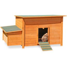 Melko Hühnerhaus 149x80x79CM Hühner Stall mit aufklappbarem Dach und 2 Nistplätzen Kleintierstall aus Holz