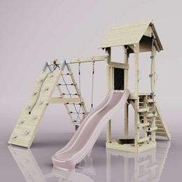 Spielturm Trondheim aus Holz in Rosa, - Rosa - Polarplay