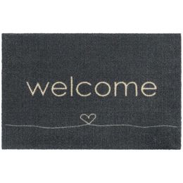 MD-Entree - md Entree Ambiance Eingangsmatte - Teppichmatte - Küchenteppich: 50x75 cm, welcome heart anthra