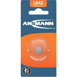 Ansmann Alkaline Knopfzelle LR43 / LR1142 / AG12