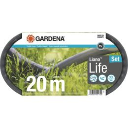 Gardena - Textilschlauch Liano™ Life 20 m Set - Grau