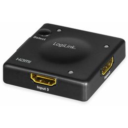 HDMI-Switch HD0041, 3x1-Port, 1080p/60 Hz, Mini - Logilink