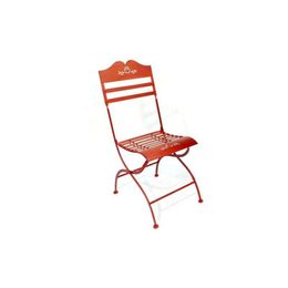 DanDiBo - Bistrostuhl Metall Rot 18621 Klappstuhl Gartenstuhl Klappbar Metallstuhl Stuhl Vintage