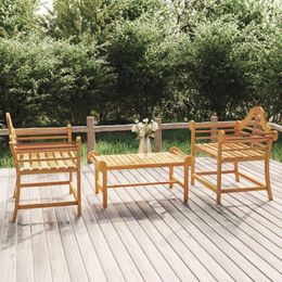 MAISONCHIC 2er Set Gartenstühle Gartensessel Stühle für Garten Terrasse Balkon 91x62x94 cm Massivholz Teak DE40943