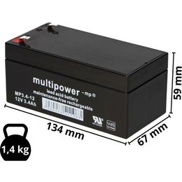 Multipower - Akku kompatibel Alber ScalaMobil S2 /27/30/31 12V 3,4Ah