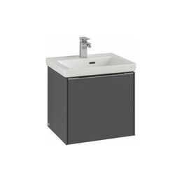 Villeroy & Boch Subway 3.0, Waschbeckenunterschrank, 473x429x408 mm, 1 Auszug, C580L, Farbe: Front/Korpus: Marine Blue, Griff: Volcano Black - C580L1VQ