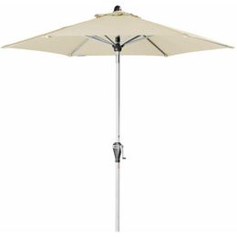 Doppler Sonnenschirm/ Kurbelschirm Active Auto Tilt 210 mit Höhenverstellung, 210 cm, natur, Bezug aus 100% Polyester, Stock aus Aluminium, Streben aus