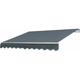 Neuwertig] Alu-Markise HHG 339, Gelenkarmmarkise Sonnenschutz 3x2,5m Acryl Grau - grey