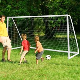 365 x 182 cm Fußballtor, Fussballtore für Garten Kinder, Fußballtor mit hochfestem Netz & 6 Erdspießen für Kinder & Erwachsene - Costway