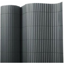 Floordirekt - Sichtschutzzaun pvc Grau 100 x 500 cm - Grau