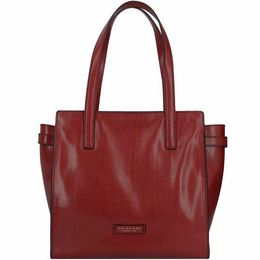 The Bridge Bianca Schultertasche Leder 31 cm red currant-gold