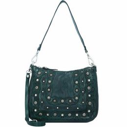 Campomaggi Pochette Schultertasche Leder 28 cm bottiglia