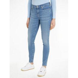 Tommy Jeans Skinny-fit-Jeans mit dezenten Label-Applikationen, blau