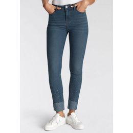 Bruno Banani 7/8-Jeans Glitzer-Details NEUE KOLLEKTION, blau