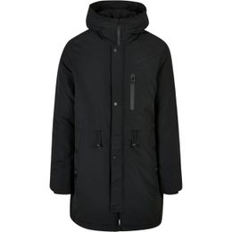 Wintermantel Urban Classics "Urban Classics Herren Light Parka", Herren, Gr. M, schwarz, 100% Polyamid, Mäntel