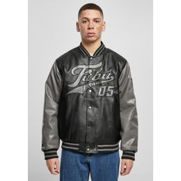 Anorak Fubu "Fubu Herren FM231-024-1 Varsity Leather Jacket" Gr. M, schwarz (black) Herren Jacken Regenjacken