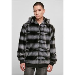 Anorak Fubu "Fubu Herren FM224-041-1 Corporate Fur Jacket" Gr. S, schwarz-weiß (black, white) Herren Jacken Regenjacken