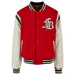 Anorak Fubu "Fubu Herren FM231-021-2 Old English Varsity Jacket" Gr. L, rot (red, offwhite, black) Herren Jacken Regenjacken