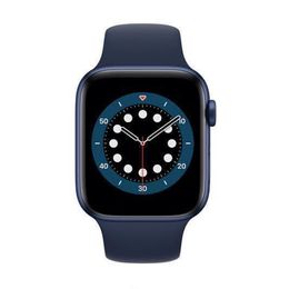 Apple Watch (Series 7) 2021 GPS 41 mm - Aluminium Schwarz - Sportarmband Blau