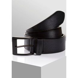 Tom Tailor Ledergürtel TT-THOMAS mit gefärbten Kanten, schwarz