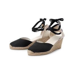 Tchibo Espadrilles mit Keilabsatz - Schwarz - Gr.: 40