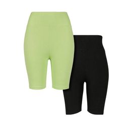 Urban Classics Stoffhose Damen Ladies High Waist Cycle Shorts 2-Pack (1-tlg), gelb