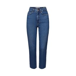 EDC by Esprit 7/8-Jeans Super-High-Rise-Jeans mit ausgefranstem Saum