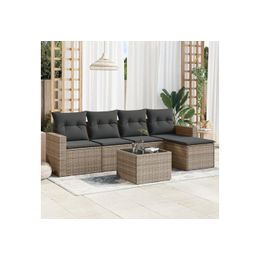 vidaXL Gartenlounge-Set, grau