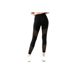 Leggings T111 Schwarz Mesh Leggings Leggings Damen Push Up